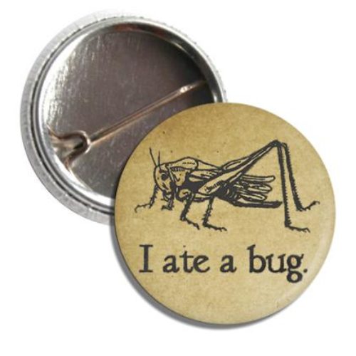 Button: ATE A BUG - VINTAGE - Edible Insects