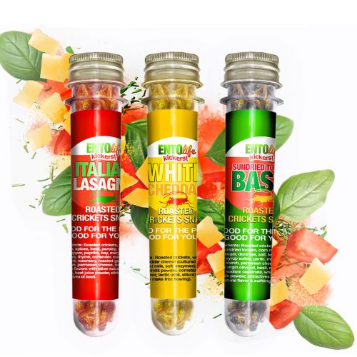 Mini-Kickers Set: Savory Flavored Roasted Cricket Snacks - Edible Insects