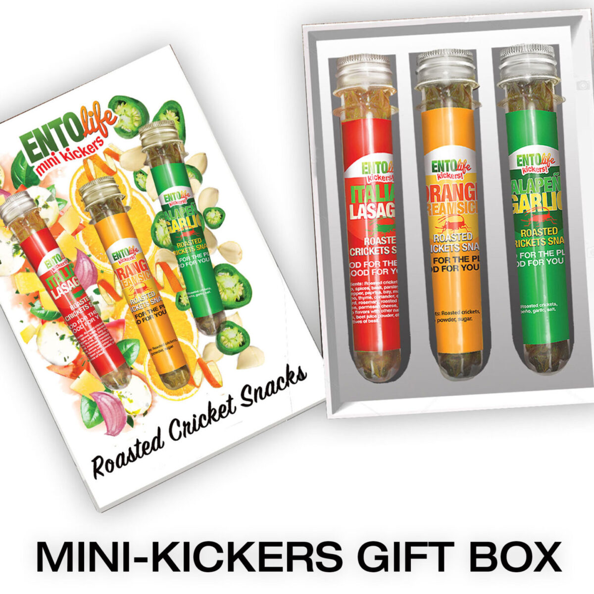 Mini-Kickers Flavored Cricket Snacks Gift Box - Edible Insects